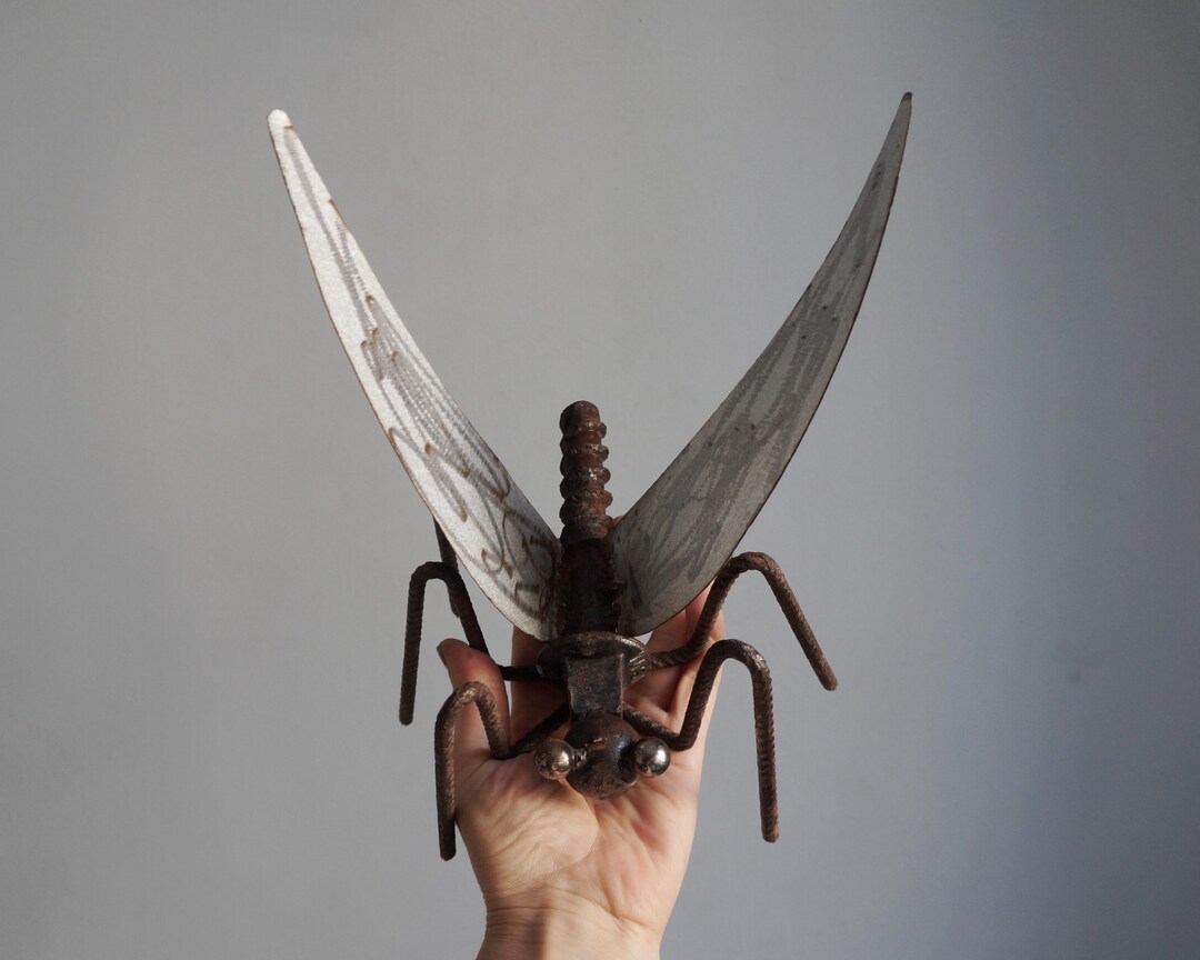 Steampunk Fly, Large Insect Garden Decor, Handmade of Welded Iron ...