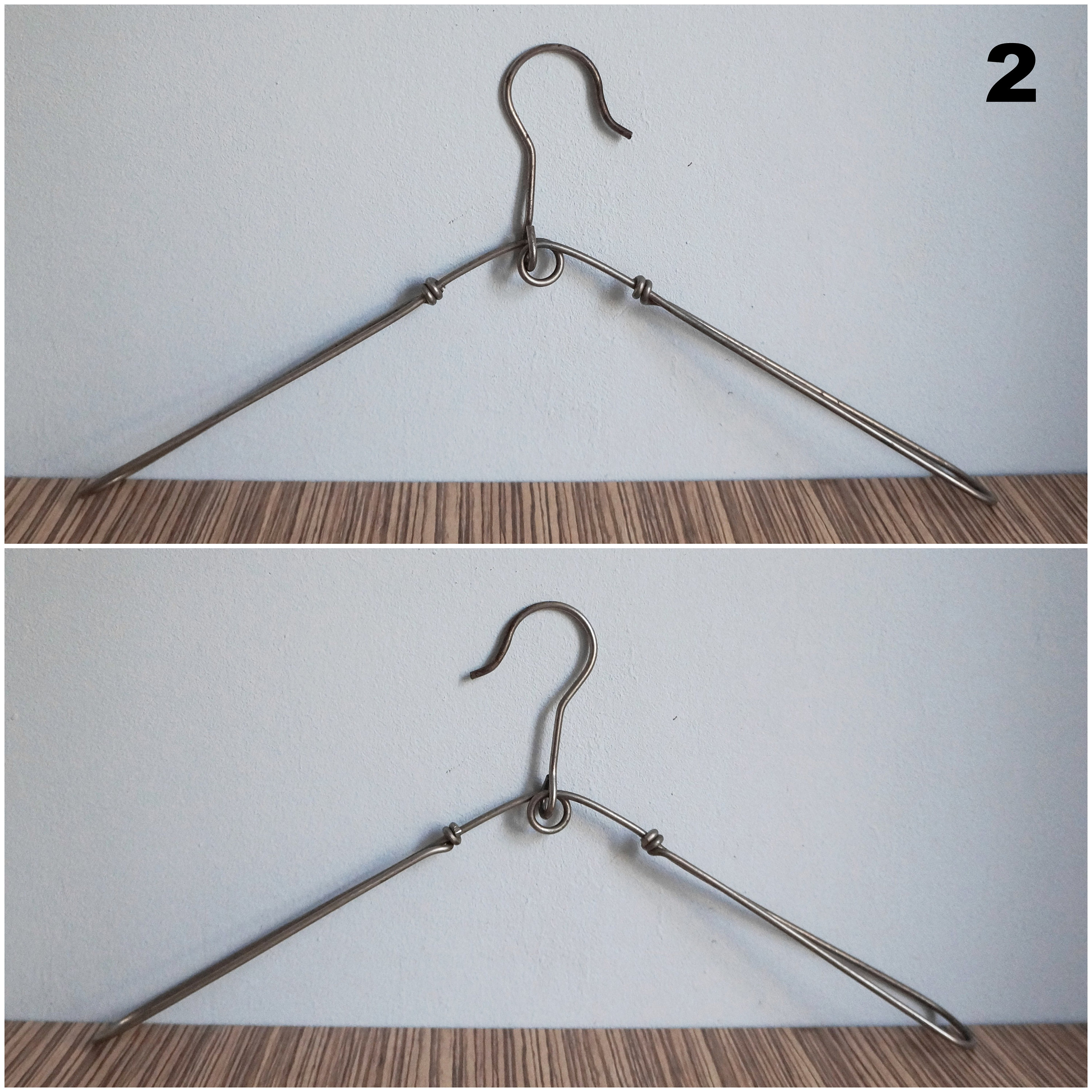 Large Twisted Steel Wire Clothes Hanger, With Shoulders Loops, Tailor ...