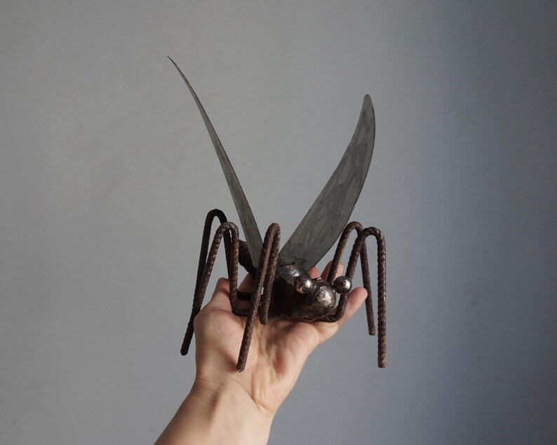 Steampunk Fly, Large Insect Garden Decor, Handmade of Welded Iron ...