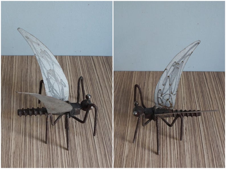 Steampunk Fly, Large Insect Garden Decor, Handmade of Welded Iron ...