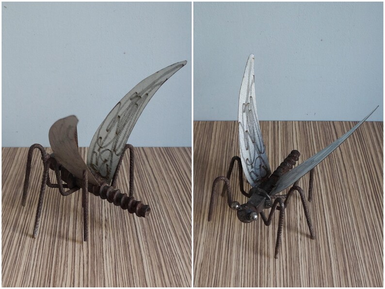 Steampunk Fly, Large Insect Garden Decor, Handmade of Welded Iron ...