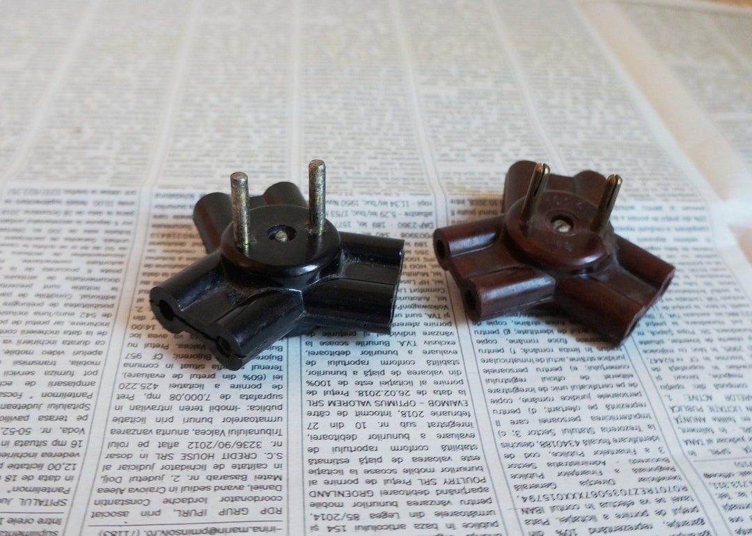 Lot of 2 Electric Plug Triple Splitter European Socket 3 Ways - Etsy