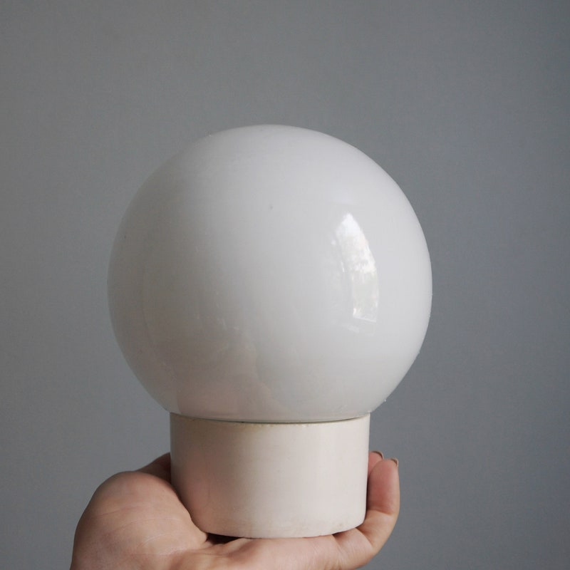 White Glass Globe - Etsy