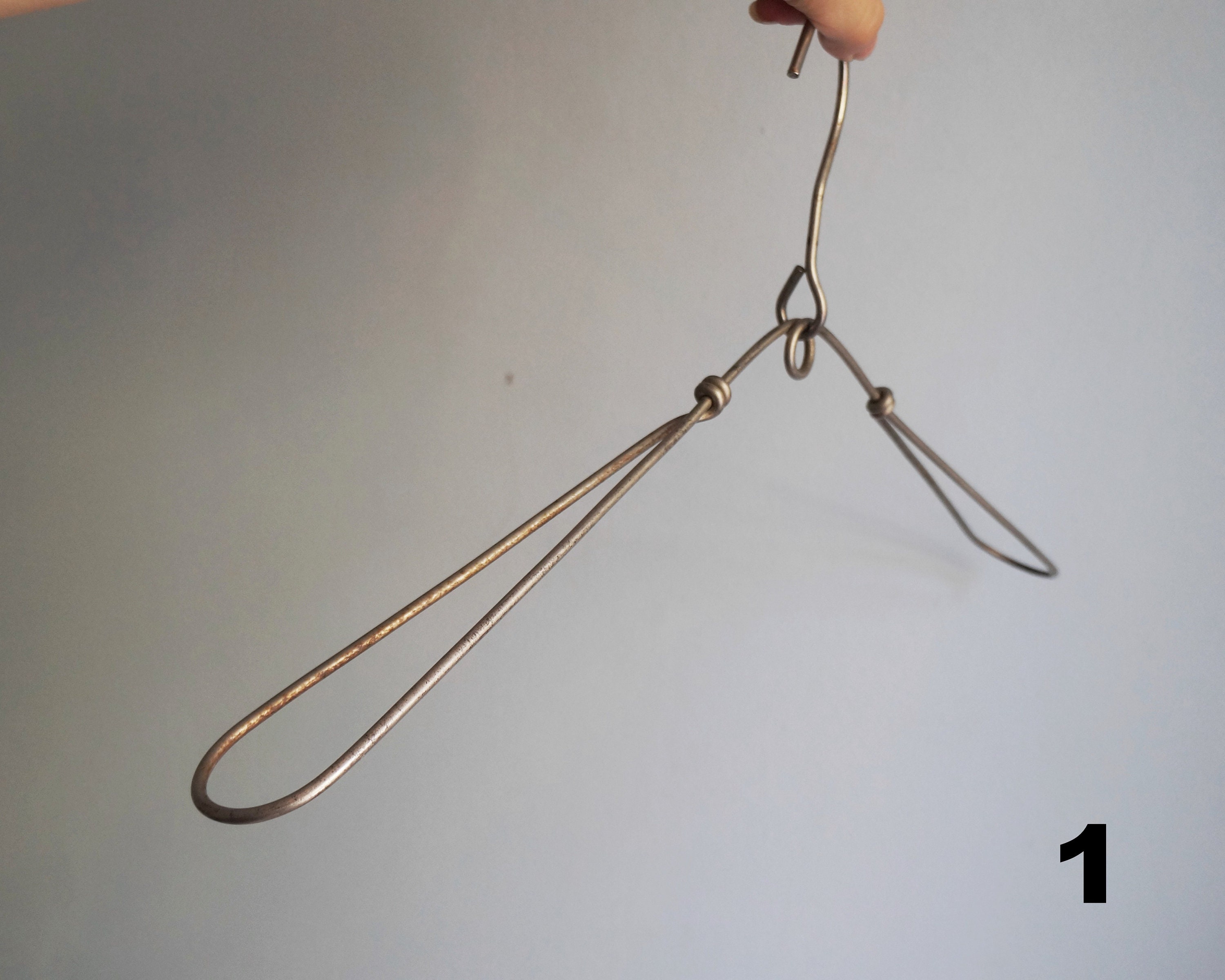 Large Twisted Steel Wire Clothes Hanger, With Shoulders Loops, Tailor ...