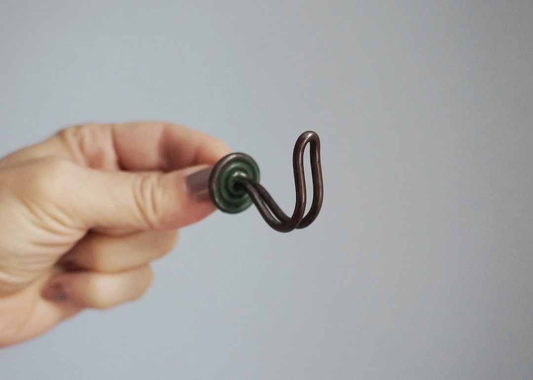 Twisted Wire Coat or Towel Hook, Cabinet or Closet Door Screw-in Hook ...