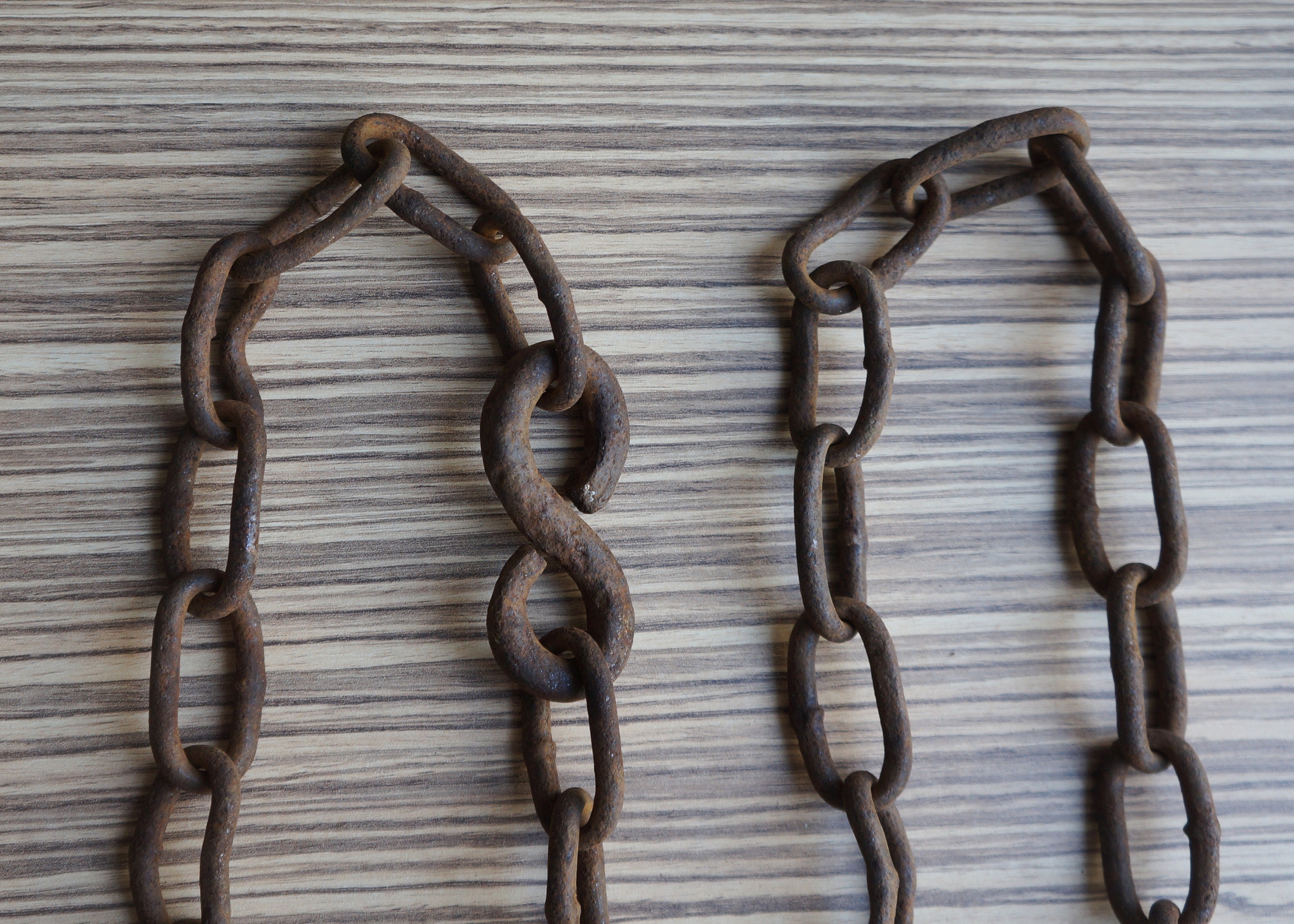 Iron Chain 42 107cm Long, 921 Welded Oval Links, S Connector & Hook ...