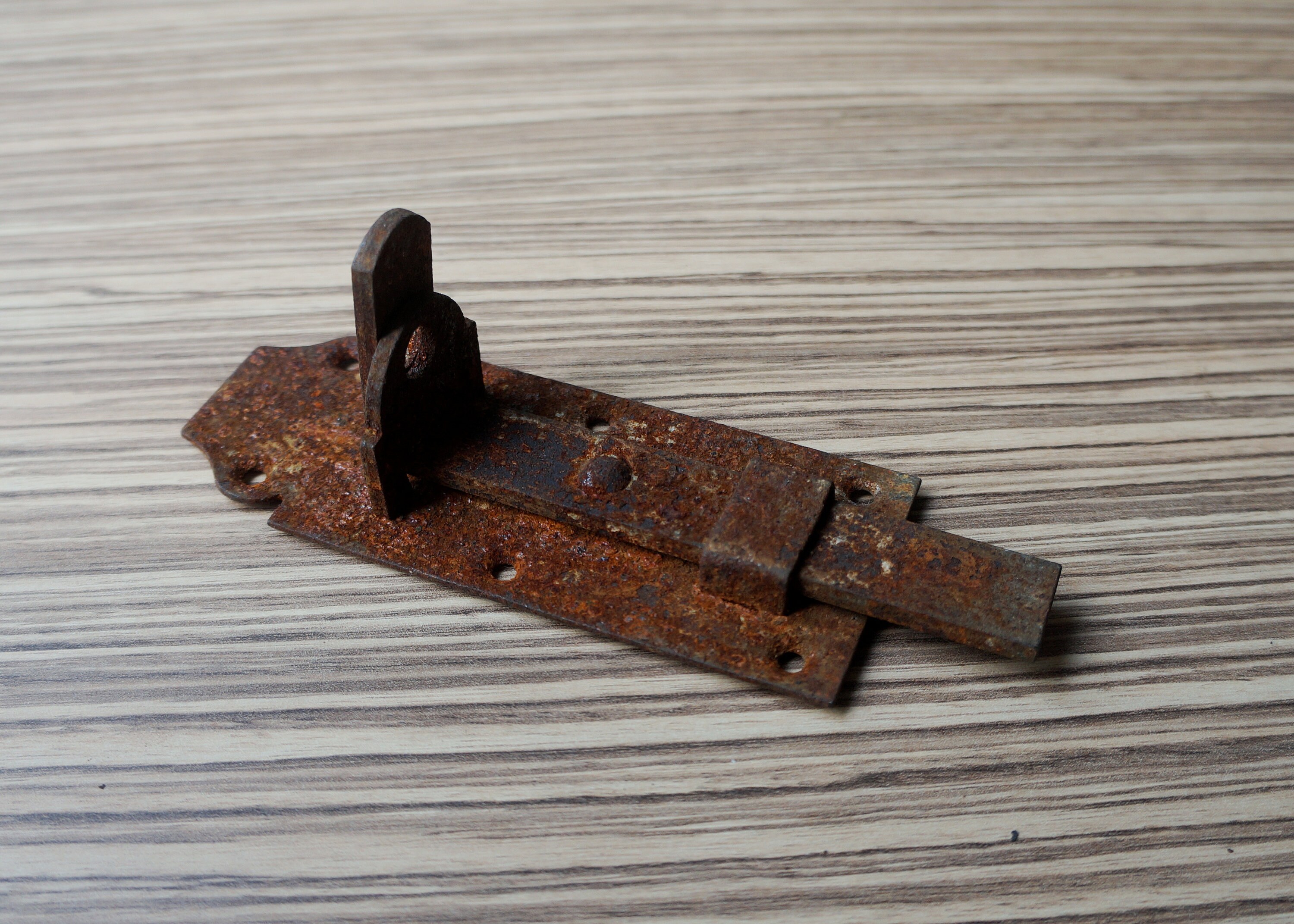 Very Rusty Slide Latch, Rustic Barn Door Lock, Farmhouse Door Forged ...