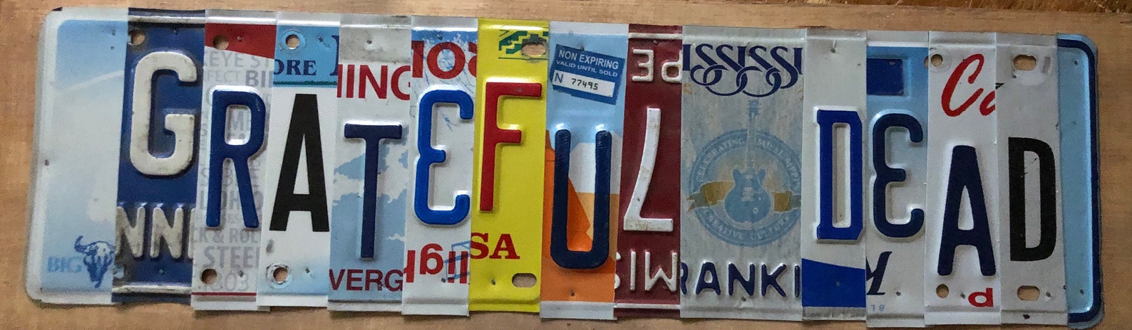 Grateful Dead Sign Made From Recycled License Plates - Etsy