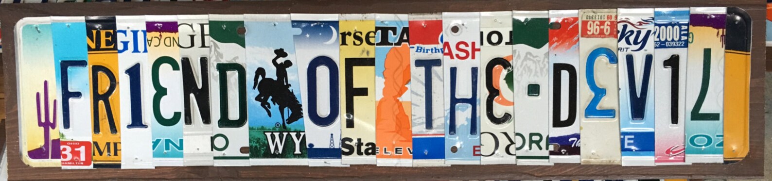 Friend of the Devil License Plate Sign - Etsy