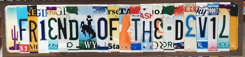Friend of the Devil License Plate Sign - Etsy
