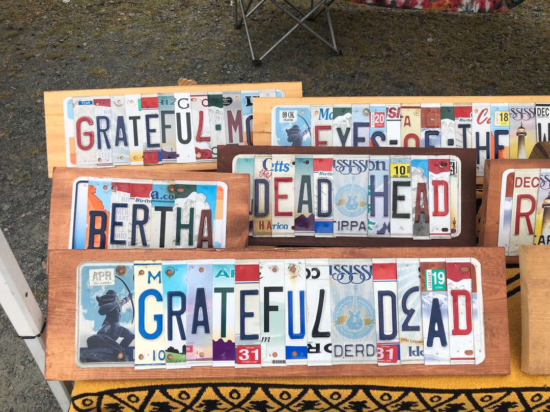 Grateful Dead-wooden License Plate Sign - Etsy