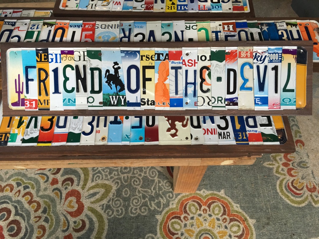 Friend of the Devil License Plate Sign - Etsy