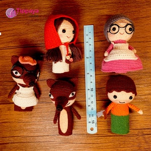 Crochet Pattern of Little Red Riding Hood Finger Puppets - Etsy
