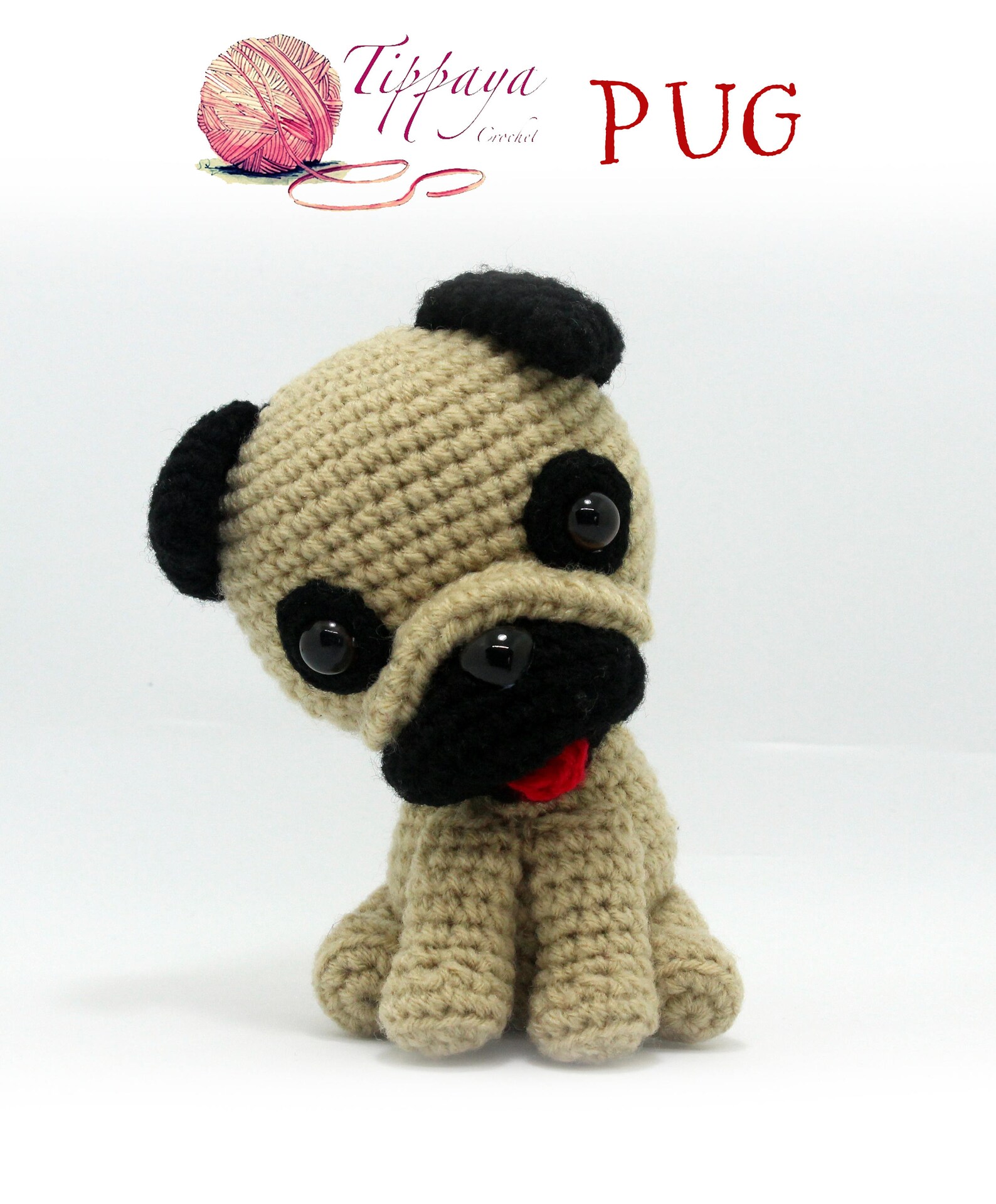 Crochet Pattern of Pug Pencil Case and Pug Amigurumi - Etsy