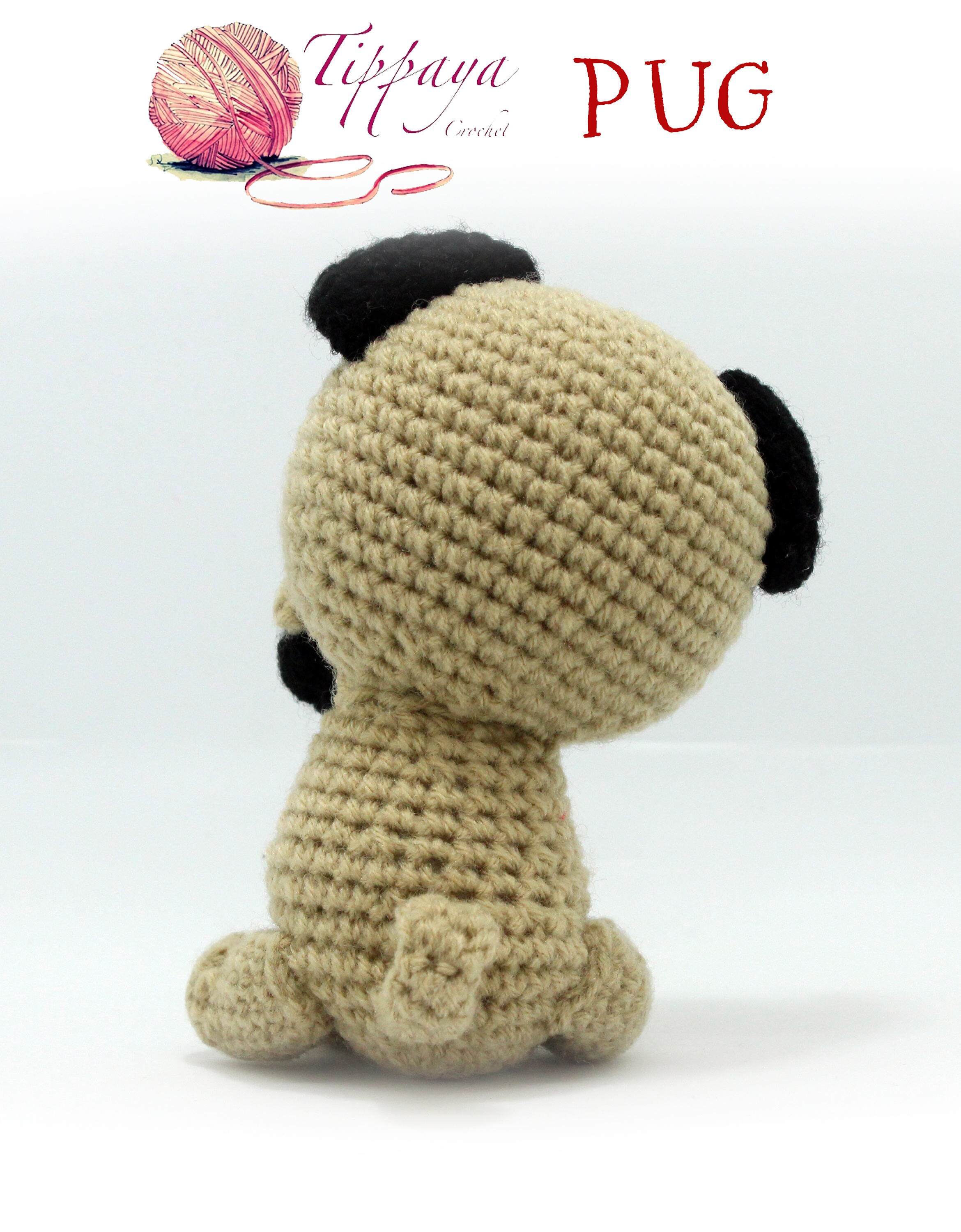 Crochet Pattern of Pug Pencil Case and Pug Amigurumi - Etsy