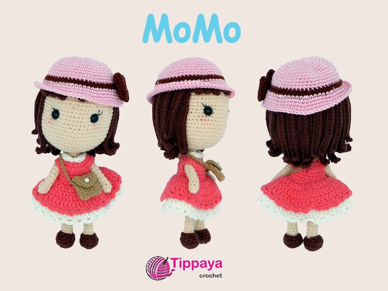 Crochet Pattern of Momo Amigurumi Pattern Amigurumi Doll | Etsy