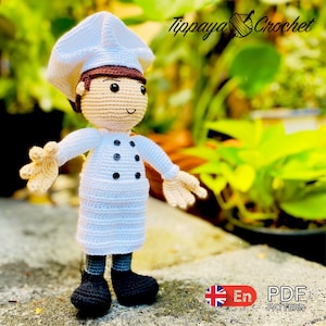 Crochet Pattern of Chef - Etsy