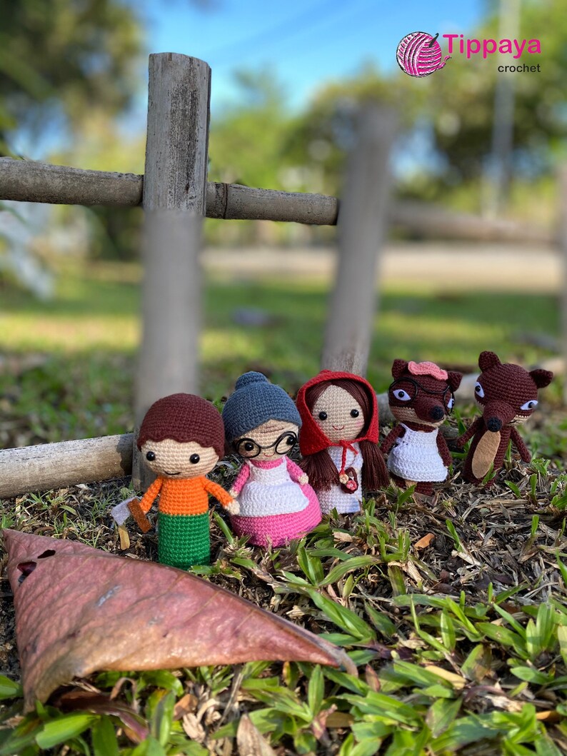 Crochet Pattern of Little Red Riding Hood Finger Puppets - Etsy