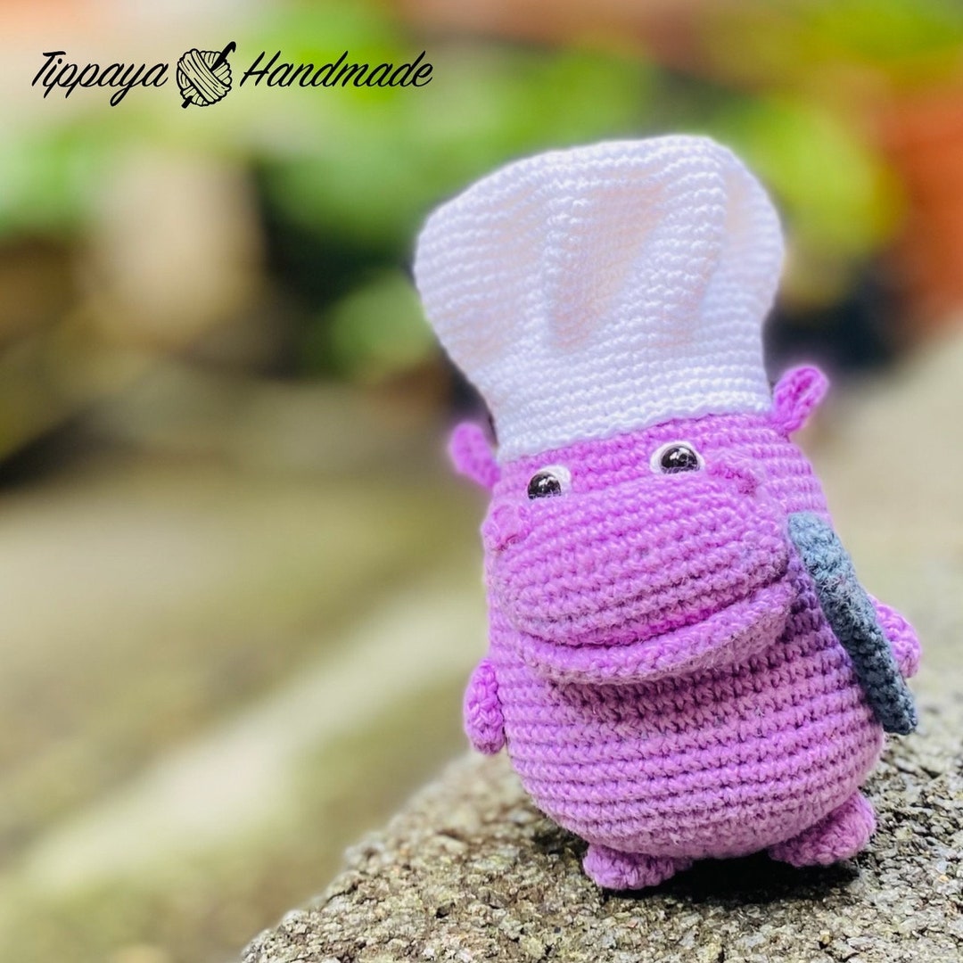 Crochet Hippo Pattern, Hippo Chef Pattern - Etsy