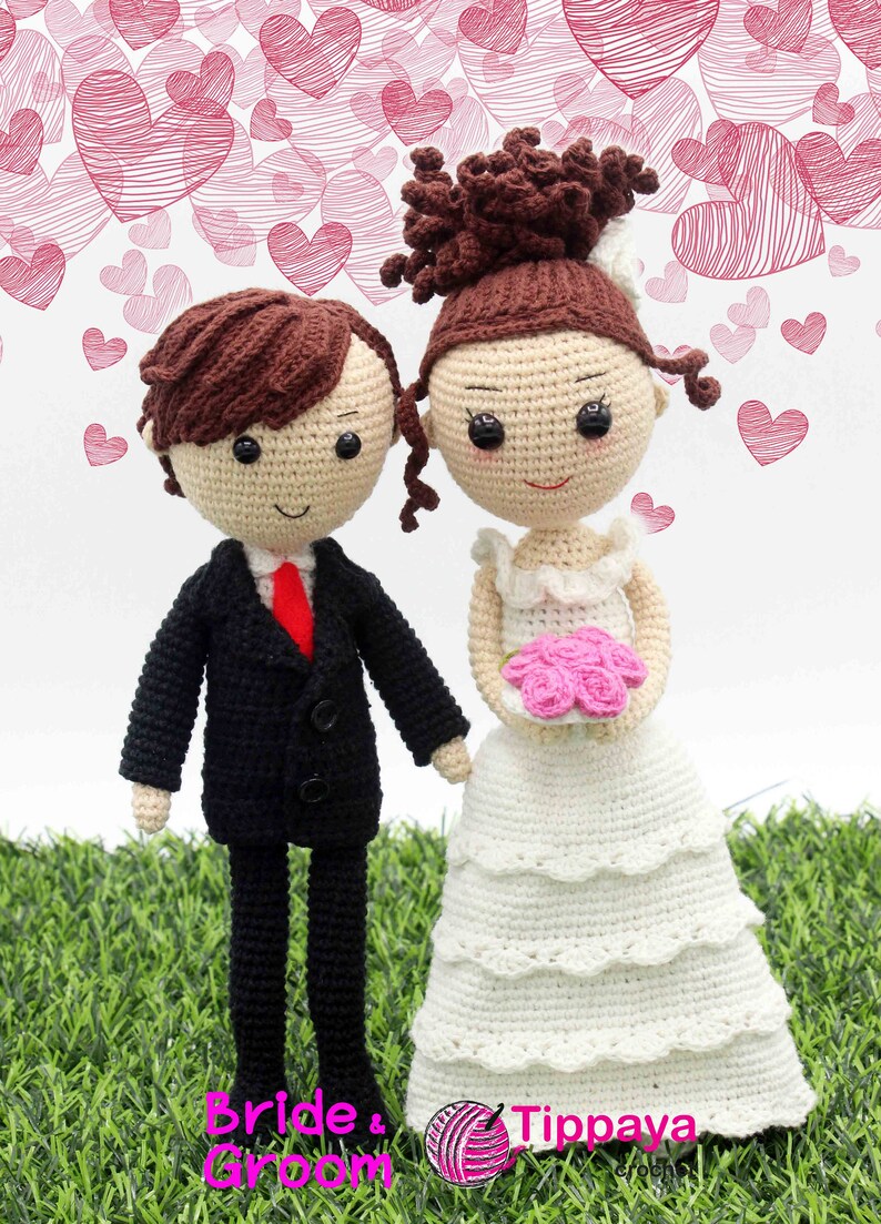 Crochet Pattern of Bride & Groom Crochet Pattern Amigurumi - Etsy