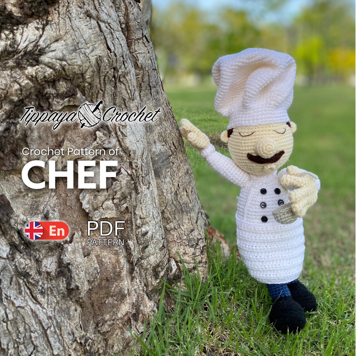 Crochet Pattern of Chef - Etsy
