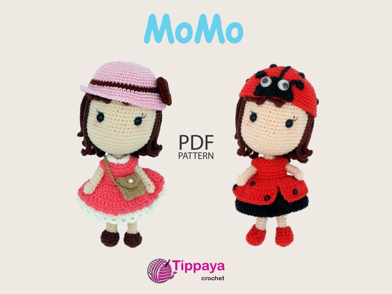 Crochet Pattern of Momo Amigurumi Pattern Amigurumi Doll | Etsy