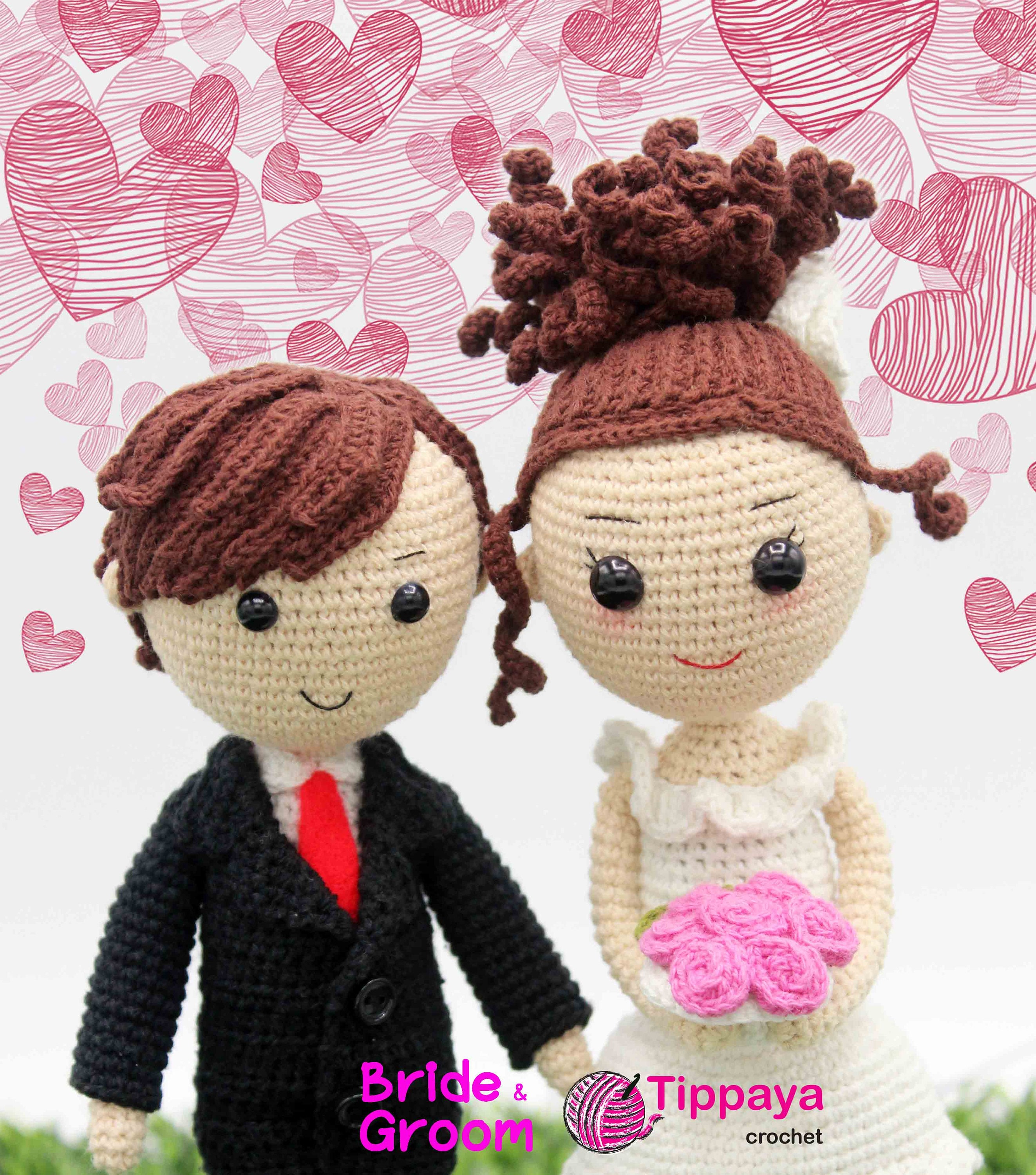 Crochet pattern of Bride & Groom Crochet pattern amigurumi | Etsy