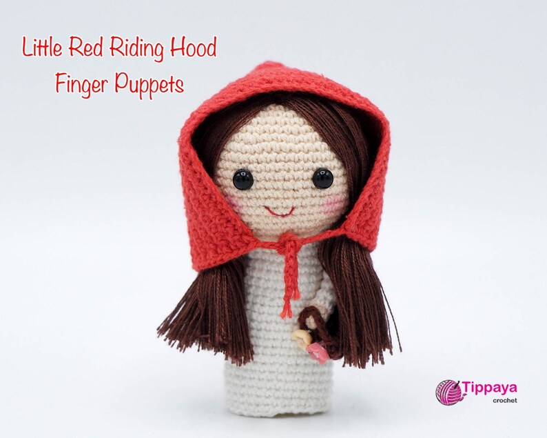 Crochet Pattern of Little Red Riding Hood Finger Puppets - Etsy