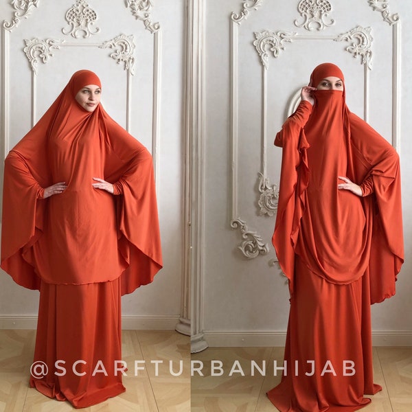 Orange Muslim Dress - Etsy