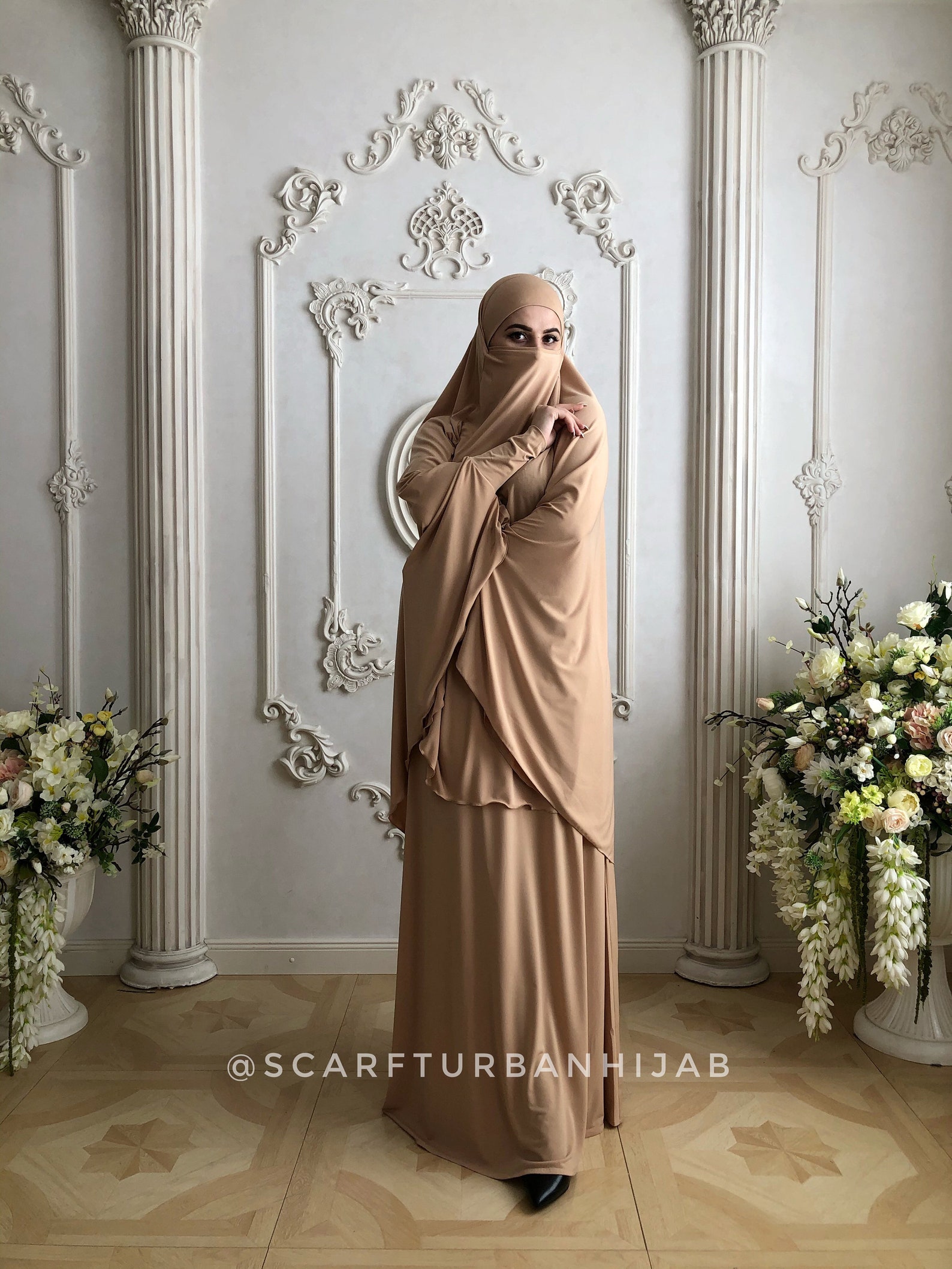 Beige Khimar Niqab Transformer Traditional Ready to Wear Long - Etsy