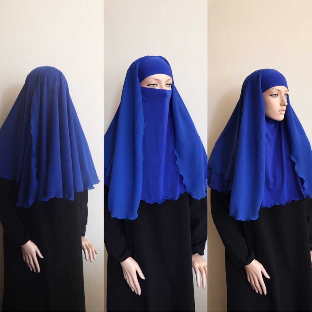 Niqab Blue Veil, Niqab Transformer, Navy Niqab, Closed Face Niqab ...