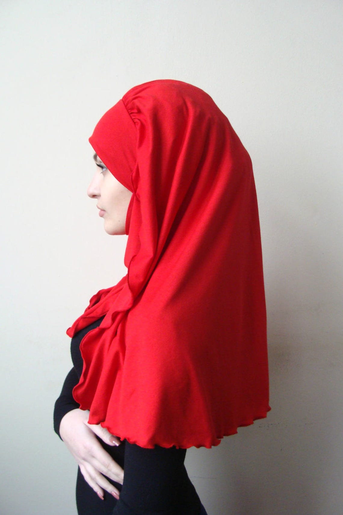 Transformer voluminous red barbe hijab niqab transformer red | Etsy