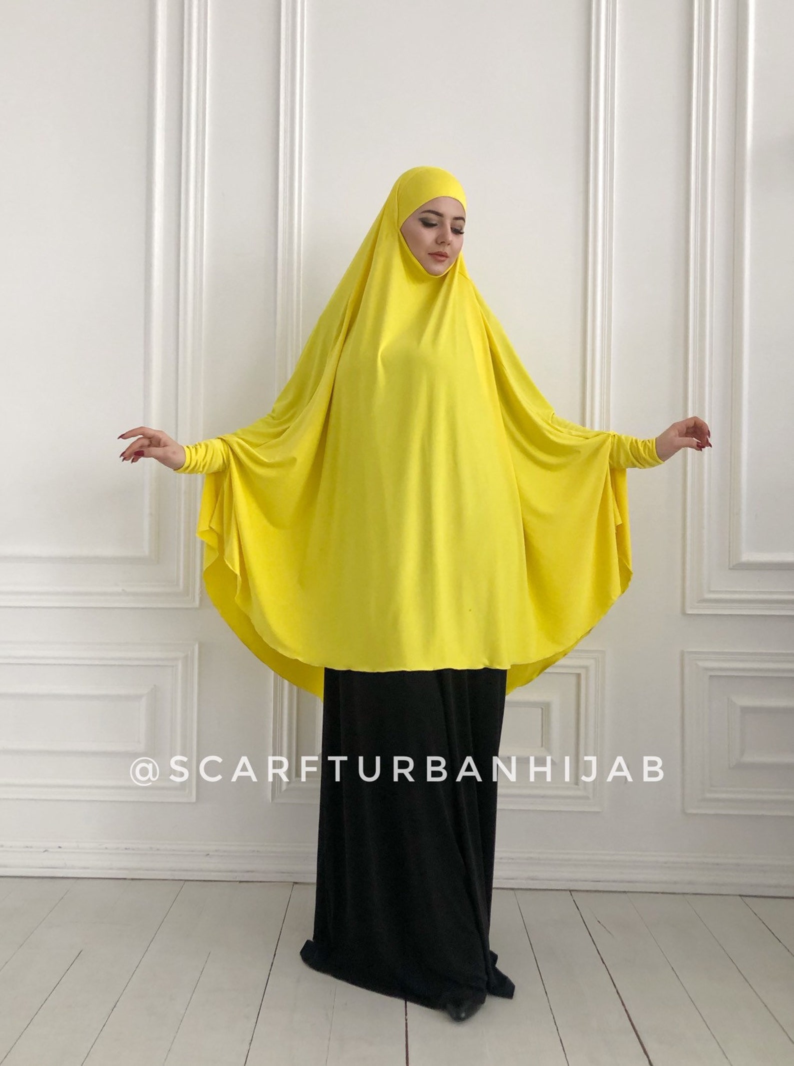 Transformer Yellow Khimar Stylish Jersey Jilbab Traditional - Etsy