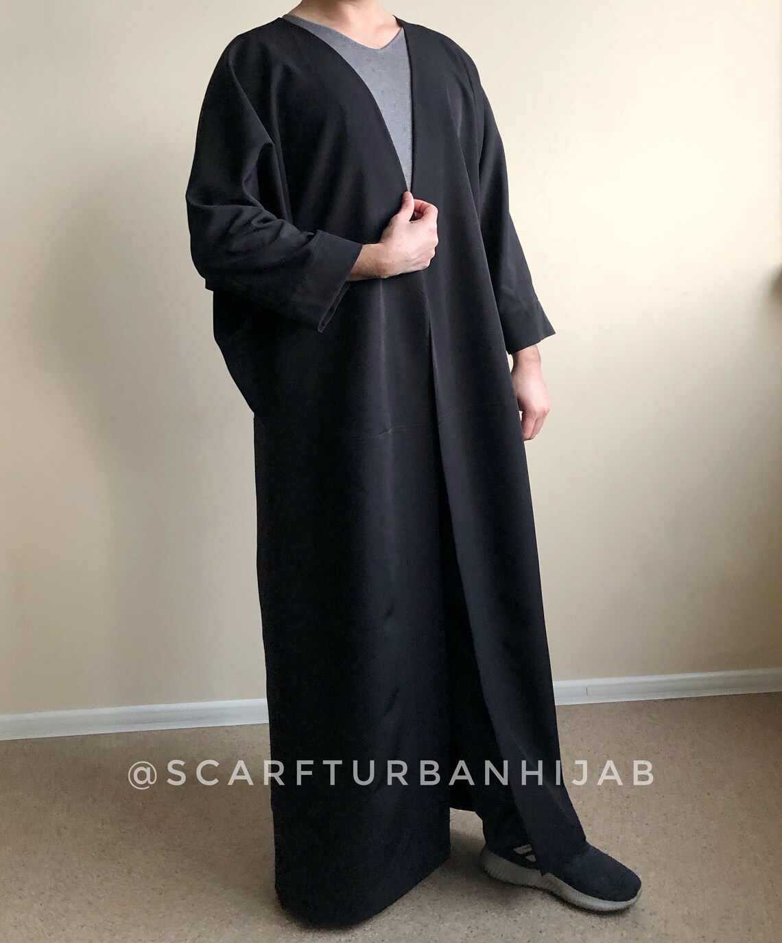 Men Black Cloak Coat Islamic Men Clothing Ritual Cape Mula - Etsy