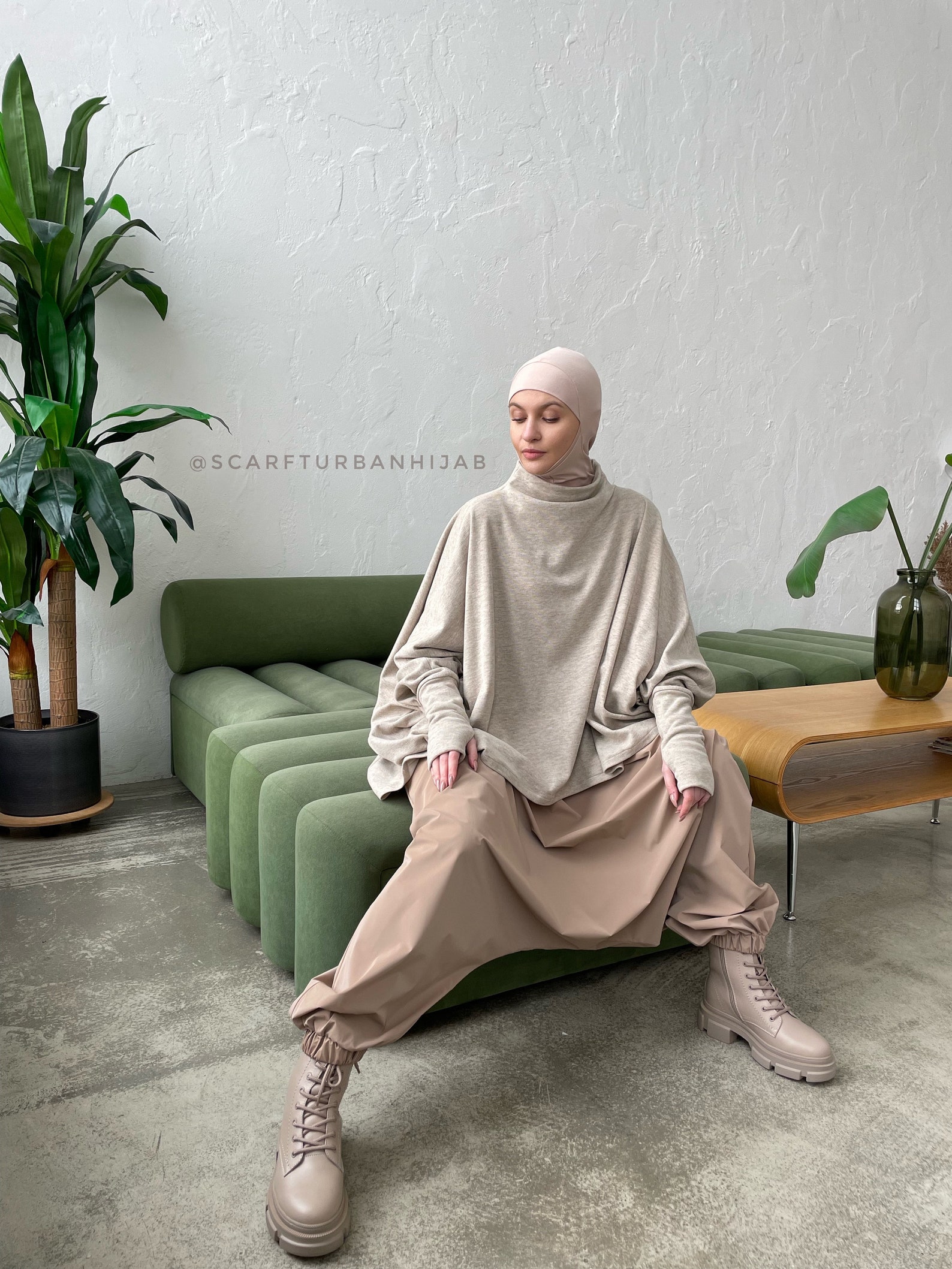 Beige Wool Jersey Long Sleeve Tunic With Waterproof Beige Skirt - Etsy