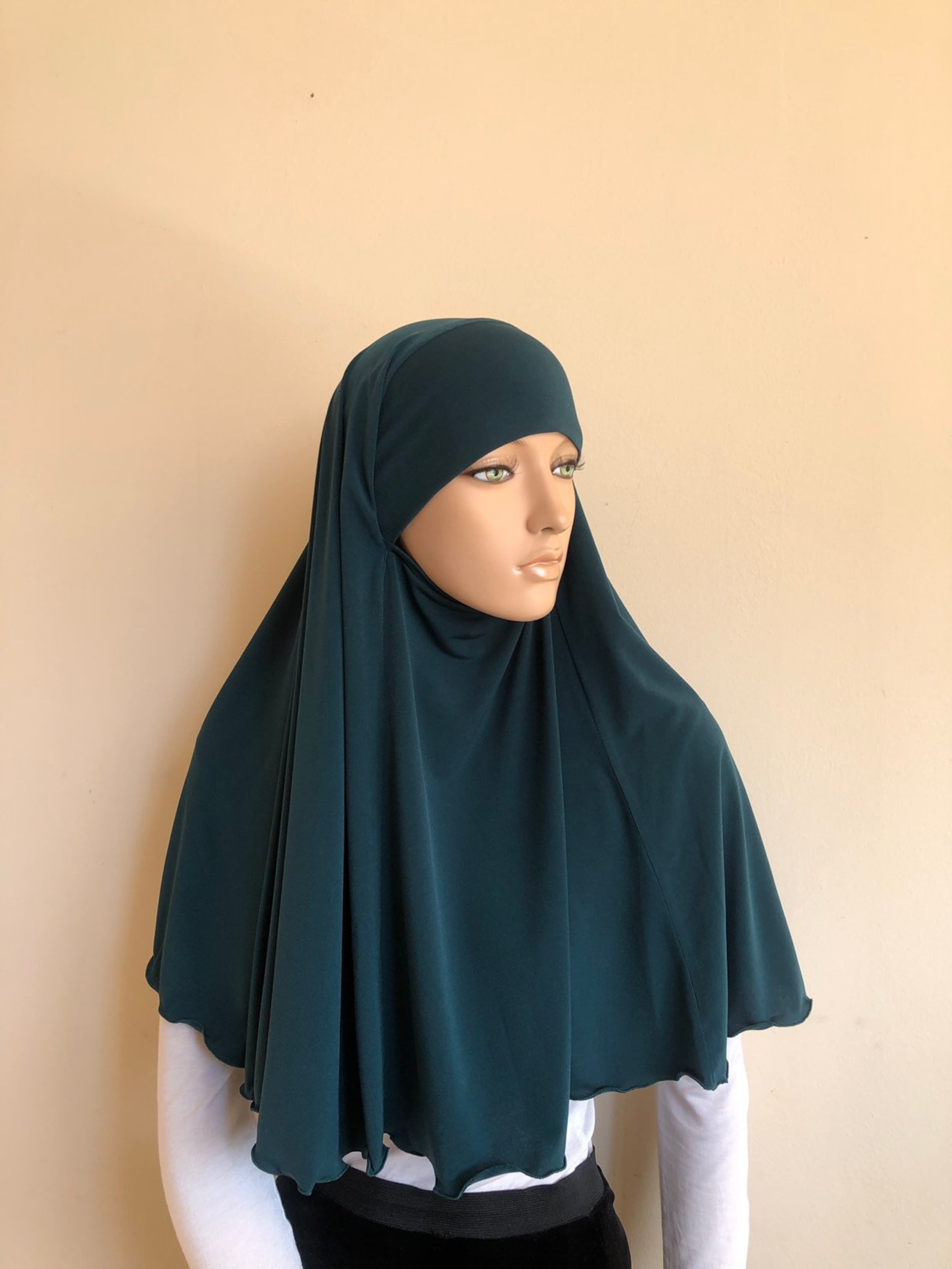 Transformer Emerald Hijab Niqab dark Green Niqab Ready to - Etsy