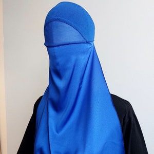 Royal Blue Stylish Niqab Veil, Traditional Burqa Niqab, Hajji Burka ...