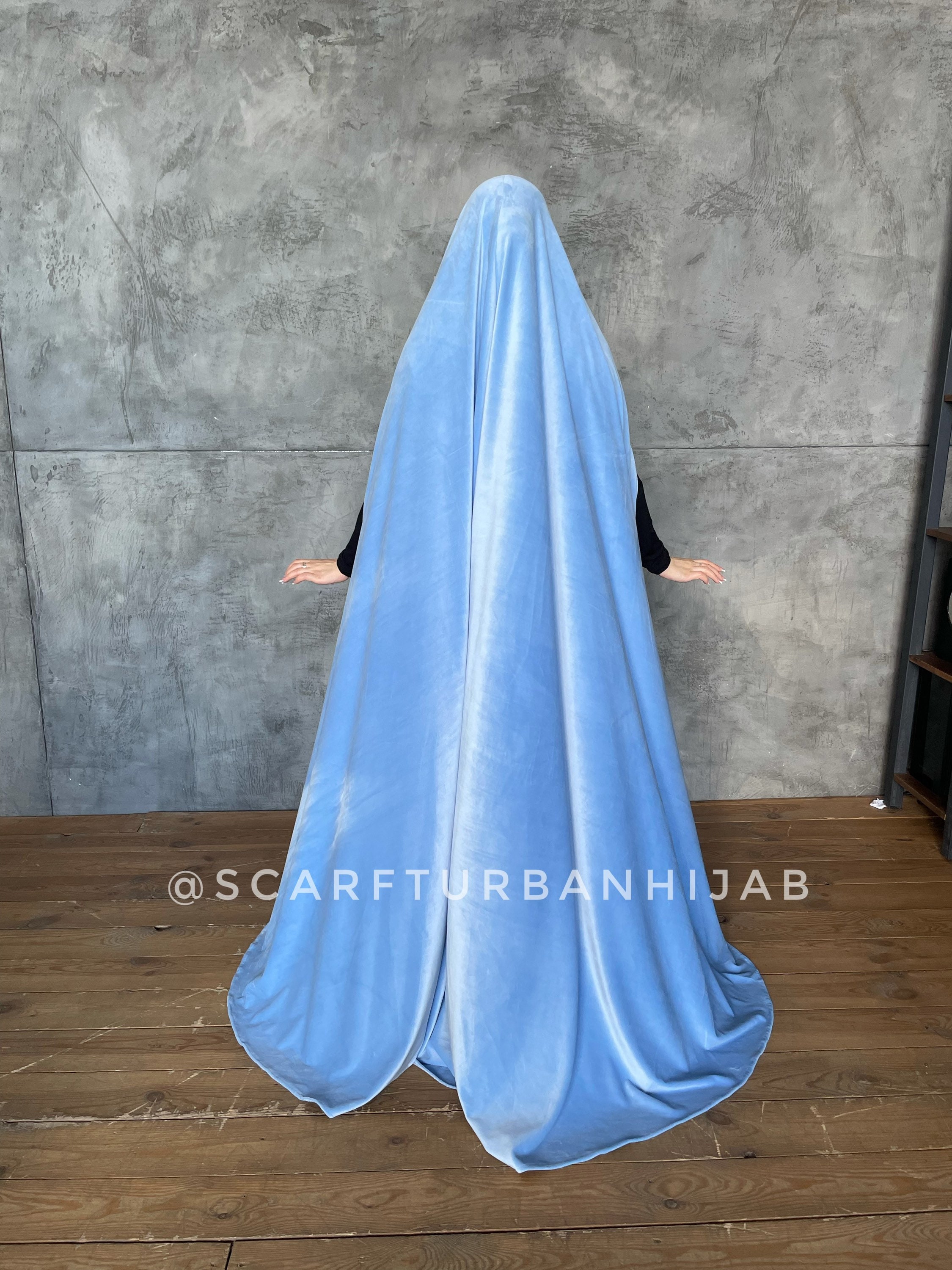 Warm Blue Afghan Burqa Plush Velour Khimar Cape Niqab Full - Etsy