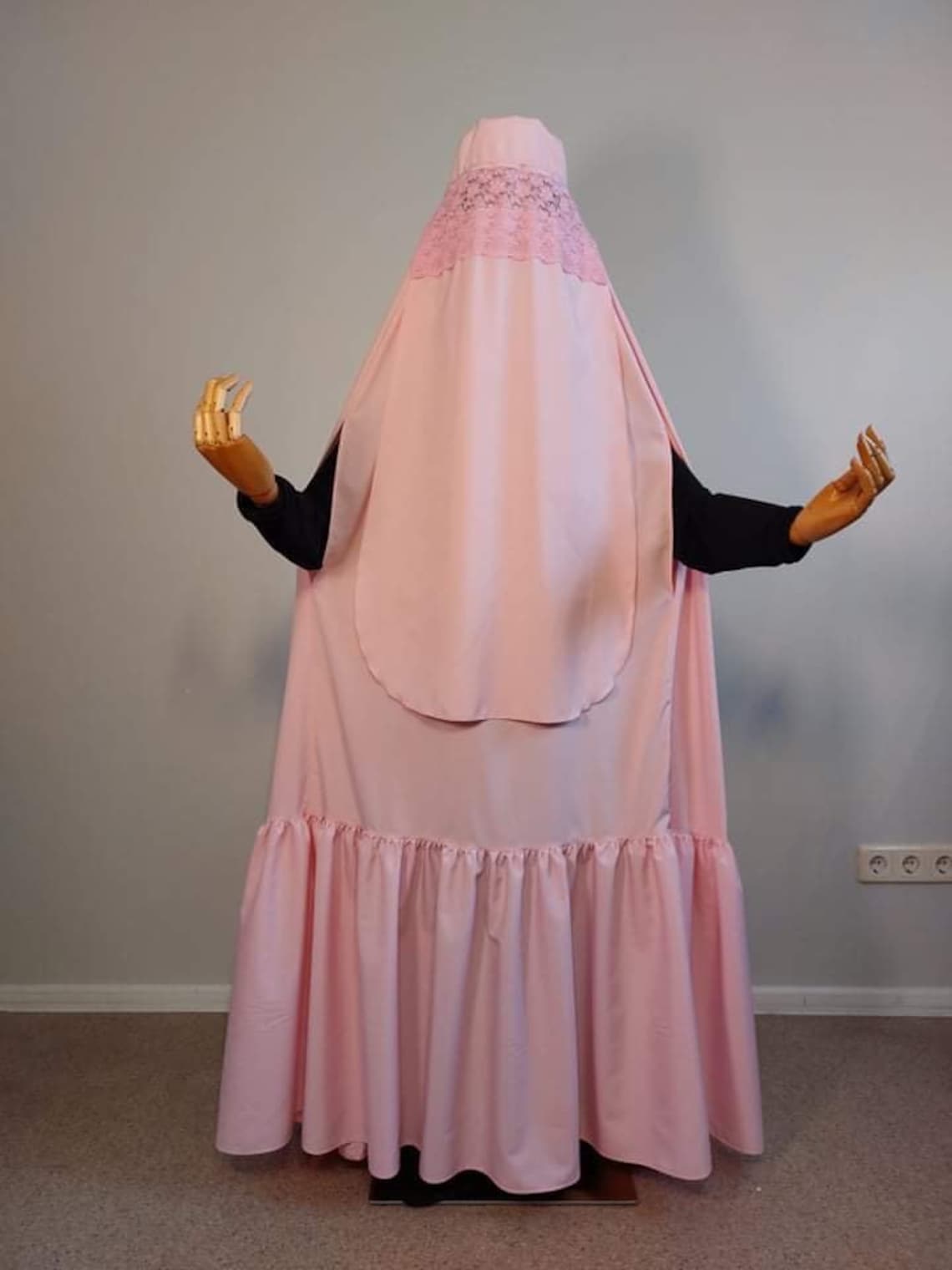 Pink Afghan Burqa Cape Traditional Chador Full Niqab Lace - Etsy