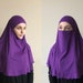 Purple Niqab Transformer, Traditional Hijab, 1 Piece Hijab, Ready to ...