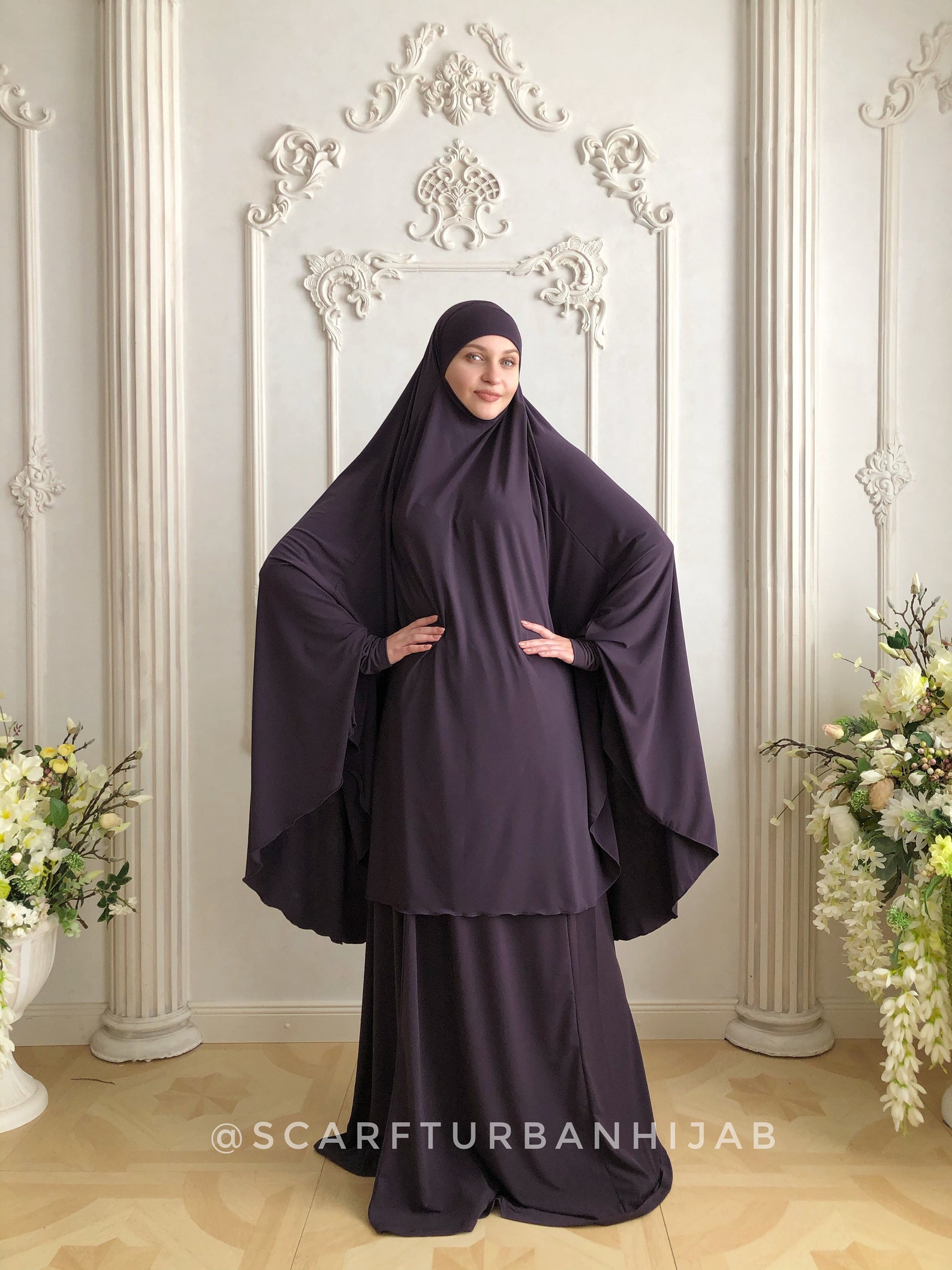 Eggplant Khimar Niqab Transformer Elegant Dark Violet - Etsy