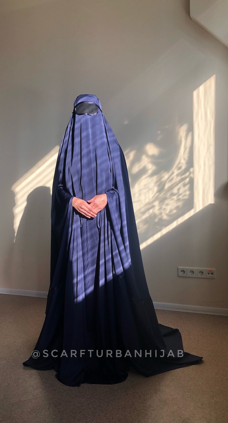 Afghan Burqa Silk Khimar Cape Niqab Full Long Hijab - Etsy Australia