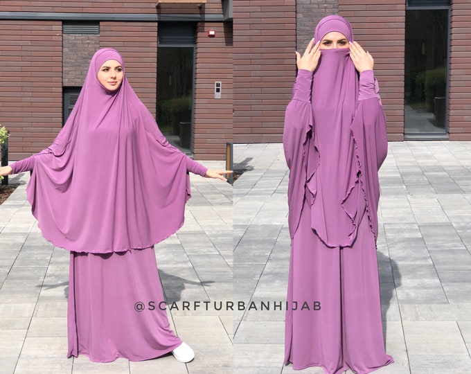 Burgundy Afghan Burqa, Silk Khimar Cape, Niqab, Full Long Hijab - Etsy