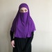 Purple Niqab Transformer, Traditional Hijab, 1 Piece Hijab, Ready to ...