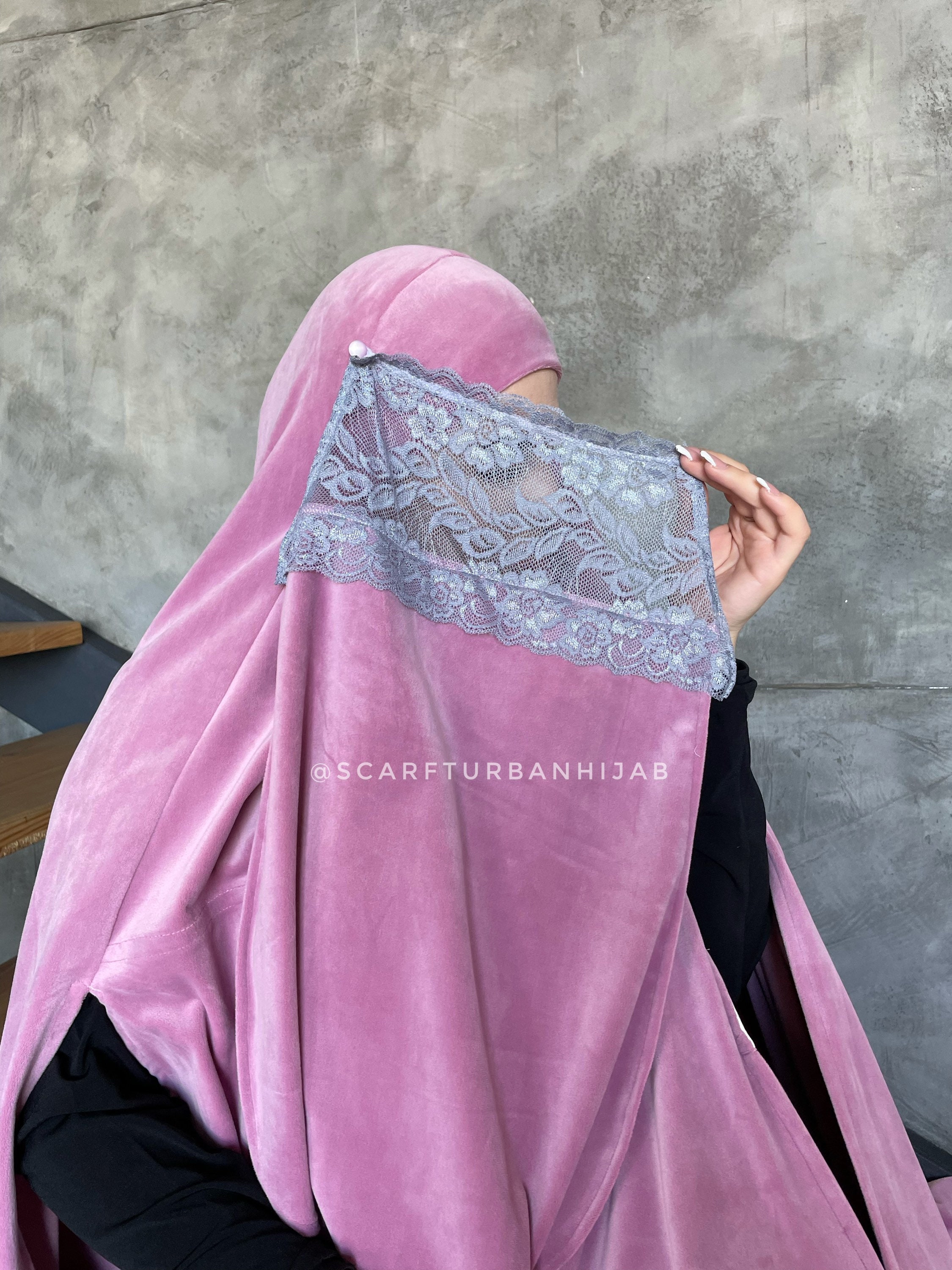Warm Pink Afghan Burqa Plush Velour Khimar Cape Niqab Full - Etsy