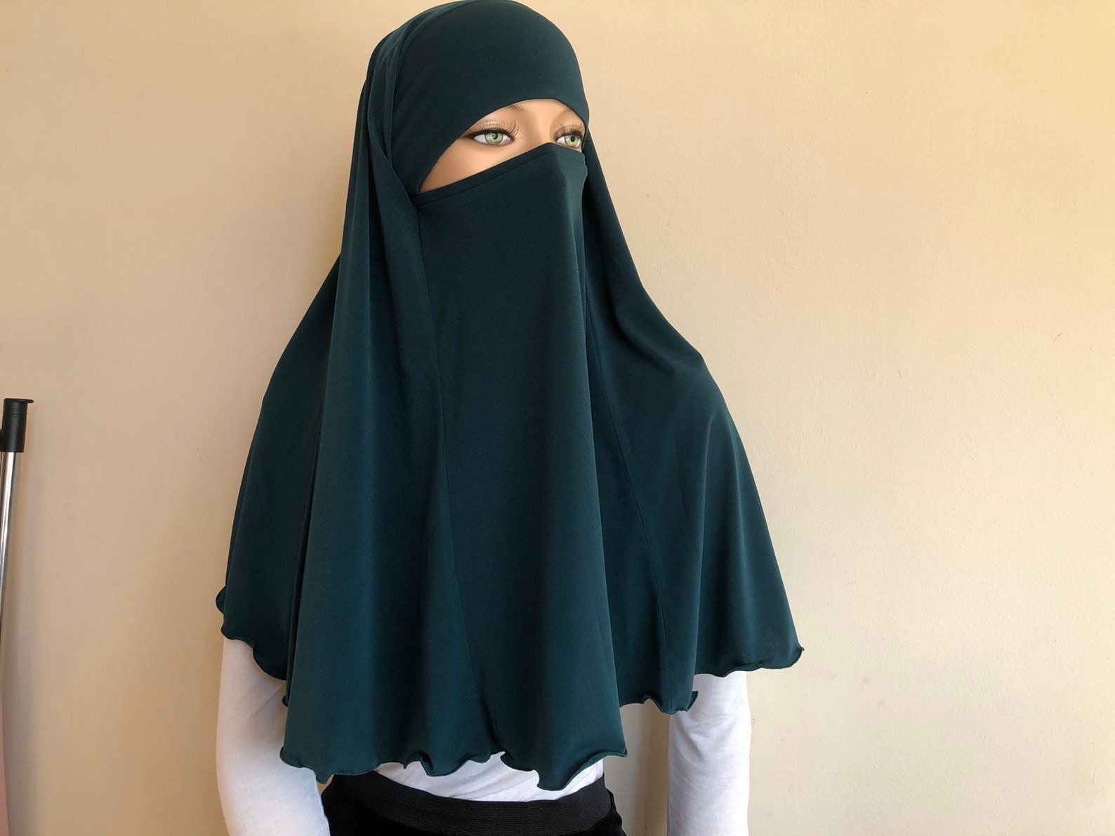 Transformer Emerald Hijab Niqab dark Green Niqab Ready to - Etsy