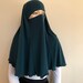 Transformer Emerald Hijab Niqab ,dark Green Niqab, Ready to Wear ...