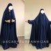 Elegant Burqa Suit, Silk Satin Muslim Dress, Wide Long Khimar Cape - Etsy