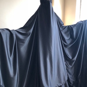 Black Long Burqa, Muslim Noir Niqab , Islamic Hijab , Hajjie Clothing ...