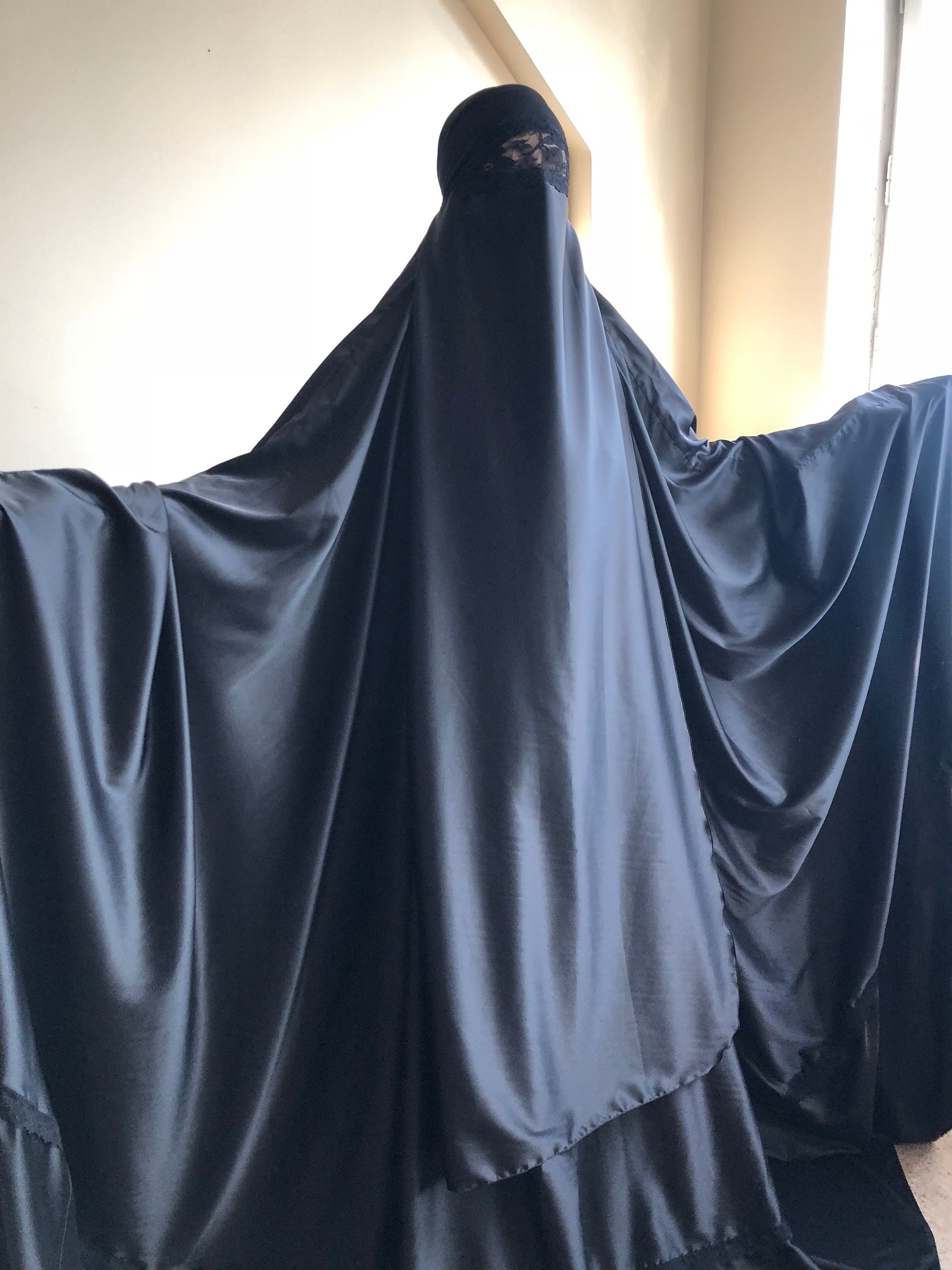 Black Long Burqa Muslim Noir Niqab Islamic Hijab Hajjie - Etsy Australia